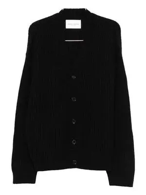 ROBERTO COLLINA V-neck Cardigan With Button Fastening - Black