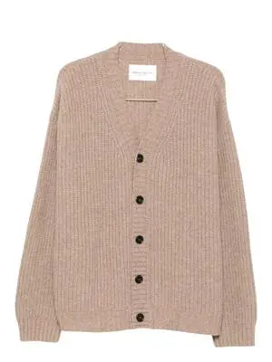 ROBERTO COLLINA V-neck Cardigan - Beige