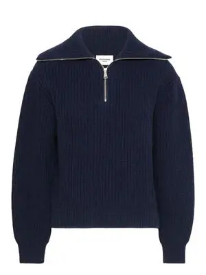 Max Mara Weekend Max Mara Knitted Jumper With Half-Zip Navy Blue