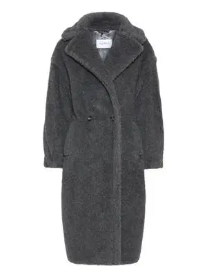 Max Mara Teddy Bear Icon Coat In Wool And Alpaca - Dark Gray