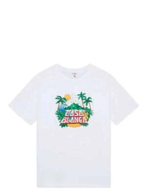 Casablanca Casa Beach Wave Tee Shirt - White