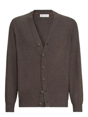 Brunello Cucinelli Cashmere Cardigan - Light Gray