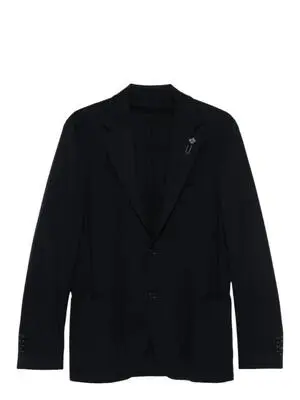 LARDINI Patch-pocket Blazer - Black