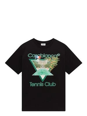Casablanca Tennis Club Icon Tee Shirt - Black