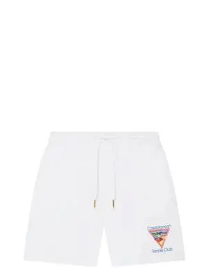 Casablanca Tennis Club Icon Sweatshort - White
