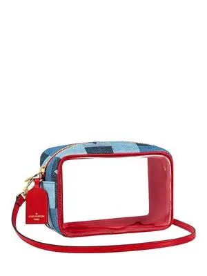 LOUIS VUITTON Beach Pouch Denim Monogram Check