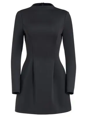 THE GT ATELIER High Neck Long Sleeve Dress - Black