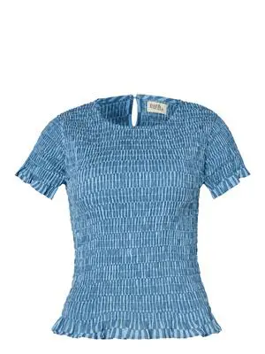 PAR Y ESCALA Matilda Smocked T-shirt - Blue