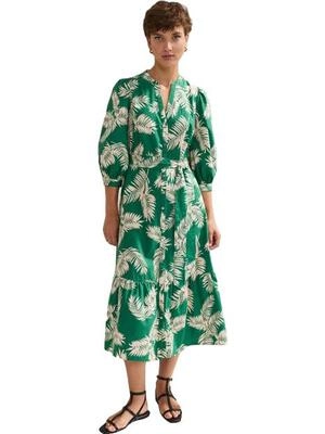 PHASE EIGHT Louisa Mandarin Collar Midi Shirt Dress