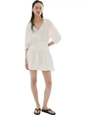 H&M Draped Tunic Dress - Cream