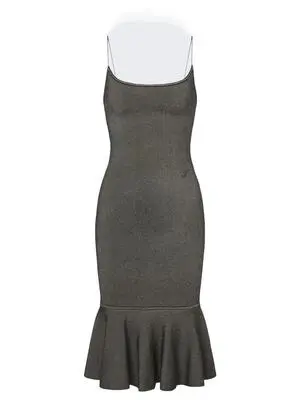 Jacquemus The Pina Knit Dress Dark - Beige
