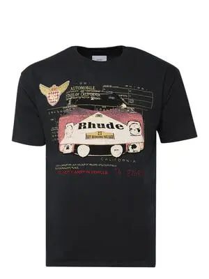 Rhude Slip Tee Vintage And - Black