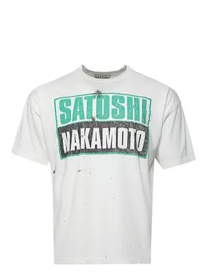 SATOSHI NAKAMOTO Minute Press Tee Vintage - White