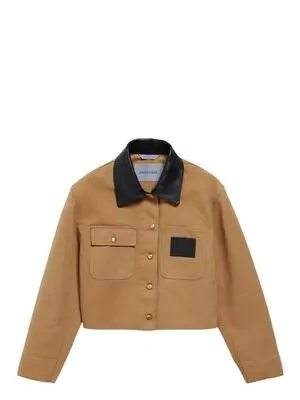 BALENCIAGA Cropped Workwear Jacket Beige