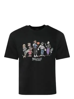 NAHMIAS Cartoon Warning Boxy Tee Aged - Black