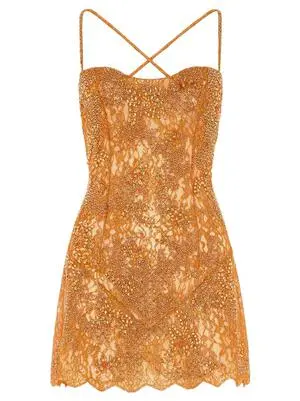 CLIO PEPPIATT Riviera Mini Dress - Orange