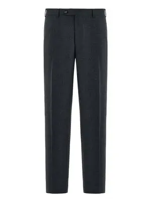 Canali Impeccabile Wool Flannel Regular-fit Pants - Grey
