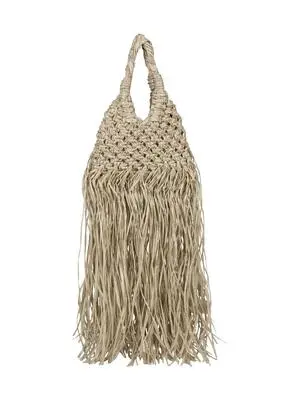 HIBOURAMA Borsa "vannifique Mini Fringe - Beige