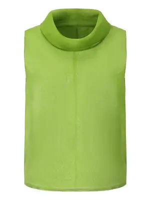 FRONT ROW SHOP Front Row Shop Silk Organza Sleeveless High Neck Top