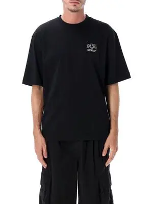 Off-White Off-white Men's Oversized Graphic T-Shirt Nero