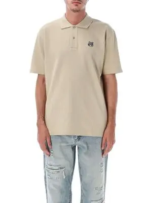 Maison Kitsuné Short-sleeve Polo Shirt With Fox Patch - Tea Leaf