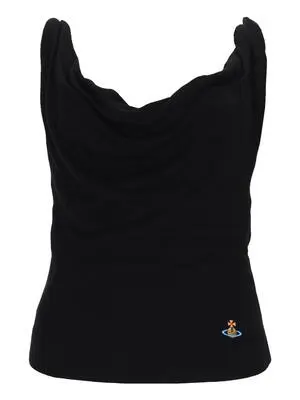 VIVIENNE WESTWOOD VIVIENNE WESTWOOD Ribbed Draped Cowl Neck Tank Top