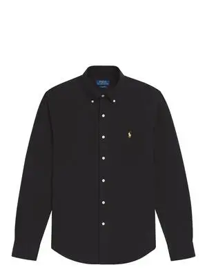 Polo Ralph Lauren Logo-embroidered Cotton Shirt Black