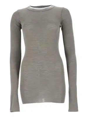 Rick Owens Fitted Long Sleeve Knit Top - Black