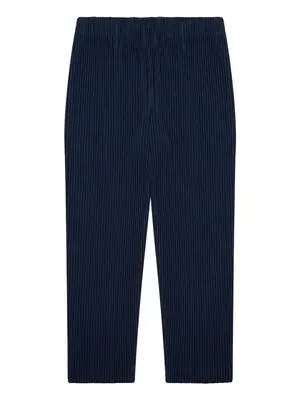 Issey Miyake Homme Plissé Tailored Pleated Trousers - Blue
