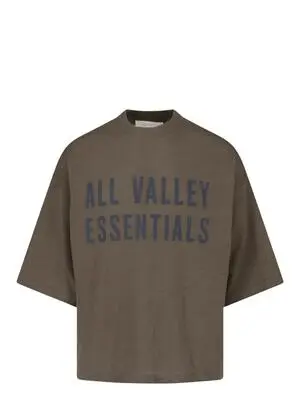 Fear Of God Mesh Graphic Oversized T-shirt - Green