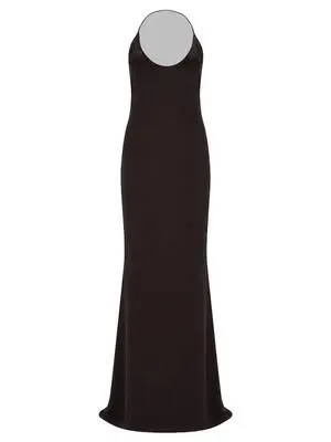 TOM FORD Halter Neck Slip Maxi Dress - Brown