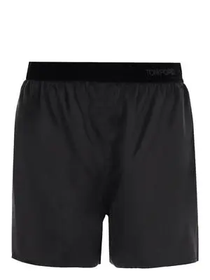 TOM FORD Stretch Boxer Shorts With Elastic Logo Waistband - Black