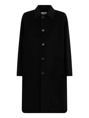 MAISON MARGIELA Long Wool Coat - Black