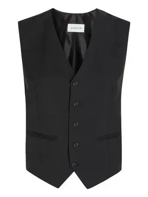 ARMARIUM Wool And Satin Vest - Black