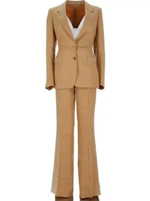 Tagliatore Tailored Single-breasted Blazer And Flared Trousers Suit Set - Multicolour