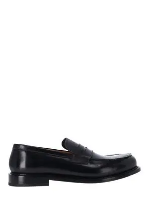 Premiata Leather Penny Loafers - Black