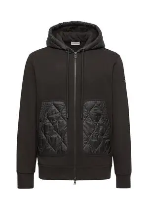 MONCLER Moncler Quilted Pocket Zip Hooded Sweatshirt