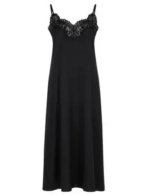 CO Co Lace Trim Silk Slip Dress