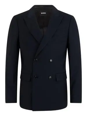 BOSS Double-breasted Tailored Jacket - Blue