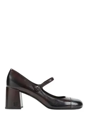 Miu Miu Miu Miu Mary Jane Pumps With 6.5 Cm Block Heel Brown