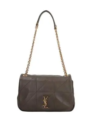 Saint Laurent Saint Laurent Jamie Quilted Mini Lambskin Leather Shoulder Handbag, 4.3" Green
