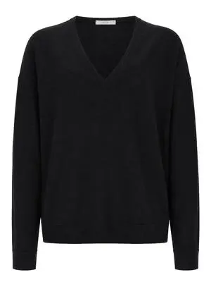 Co Cashmere V-neck Sweater - Black