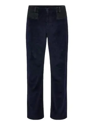 MAISON MARGIELA Straight Leg Corduroy Jeans With Contrast Waistband - Black