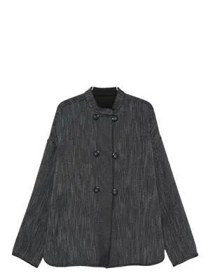 Emporio Armani Wool Blend Jacket - Blue
