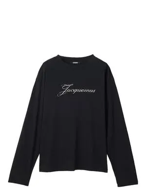 Jacquemus Logo Cotton T-shirt - Black