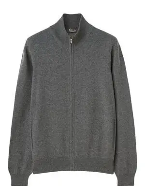 Loro Piana Zipper Cashmere Sweater - Gray