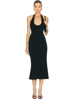 MIRROR PALAIS Halter Supermodel Dress - Black