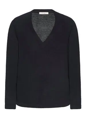 THE ROW The Row Poesis Cashmere V-Neck Sweater Black
