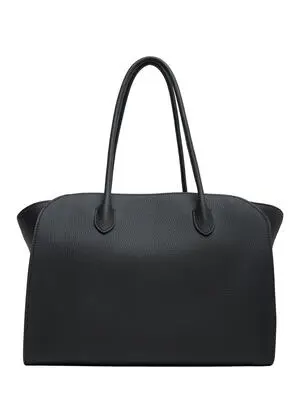 THE ROW Marlo 14 Black Leather Bag Black