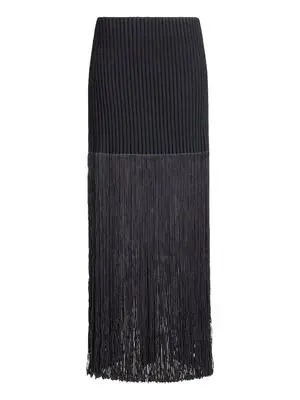 ALAÏA Alaïa Fringed Tube Knitted Skirt